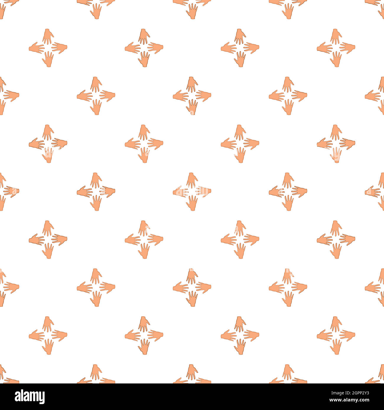 Helping hands pattern, cartoon style Stock Vector Image & Art - Alamy