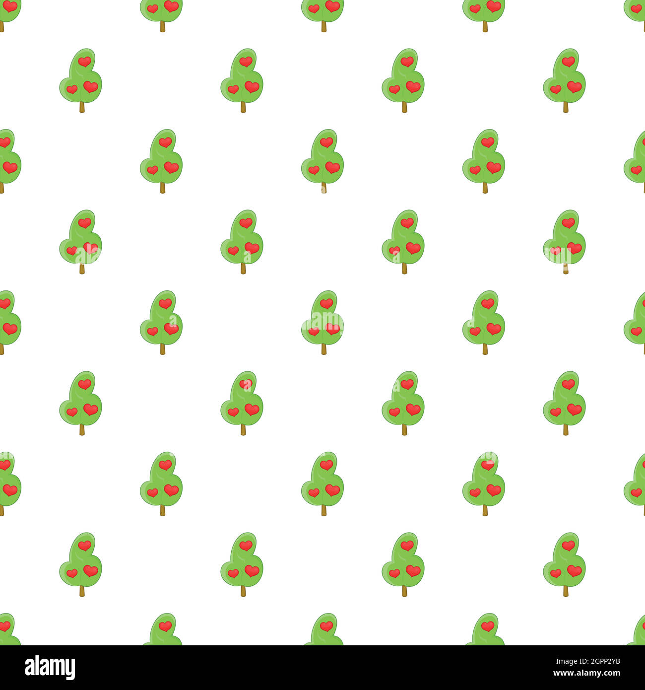Tree of love pattern, cartoon style Stock Vector Image & Art - Alamy