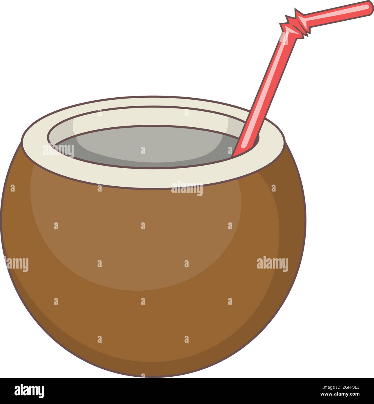 Fresh coconut juice cocktail Stock Vector Images - Alamy