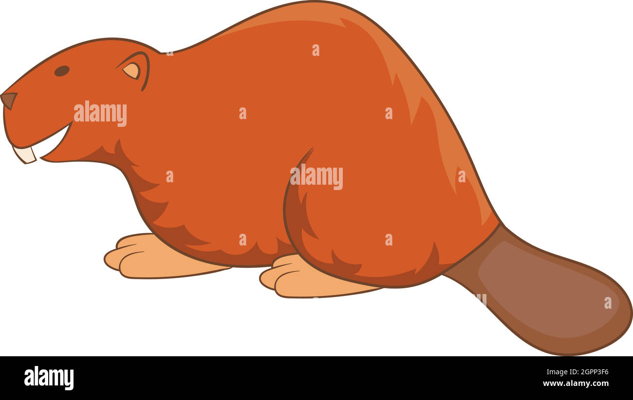 Beaver cute wildlife icon Stock Vector Images - Alamy