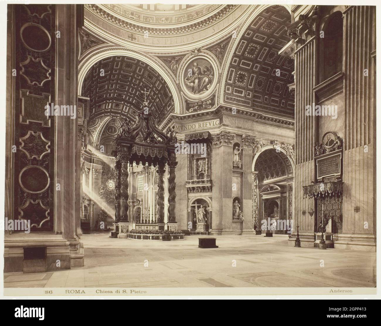 Church of St. Peter's, Rome, (Roma, Chiesa di San Pietro), c. 1870 ...