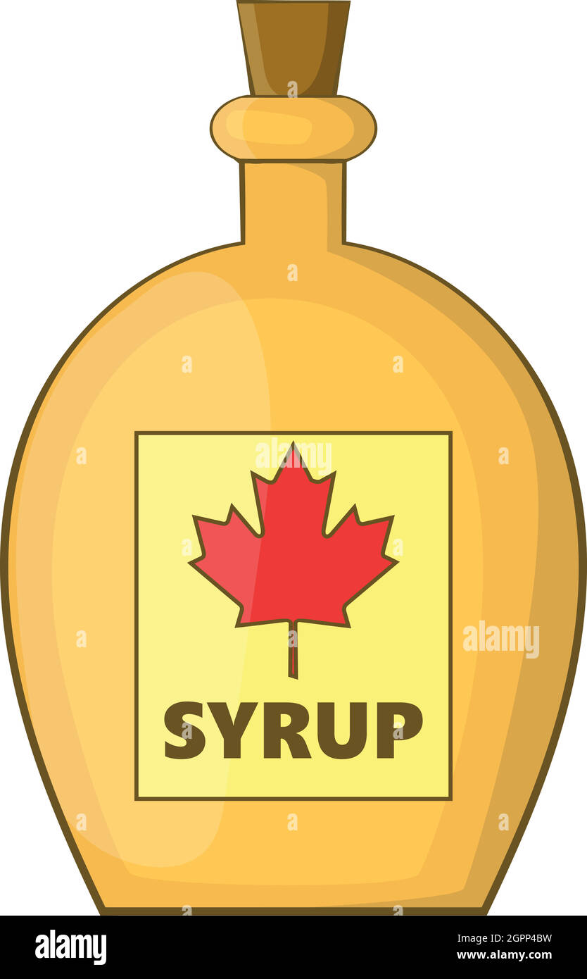 Bottle of maple syrup icon, cartoon style Stock Vector Image & Art - Alamy