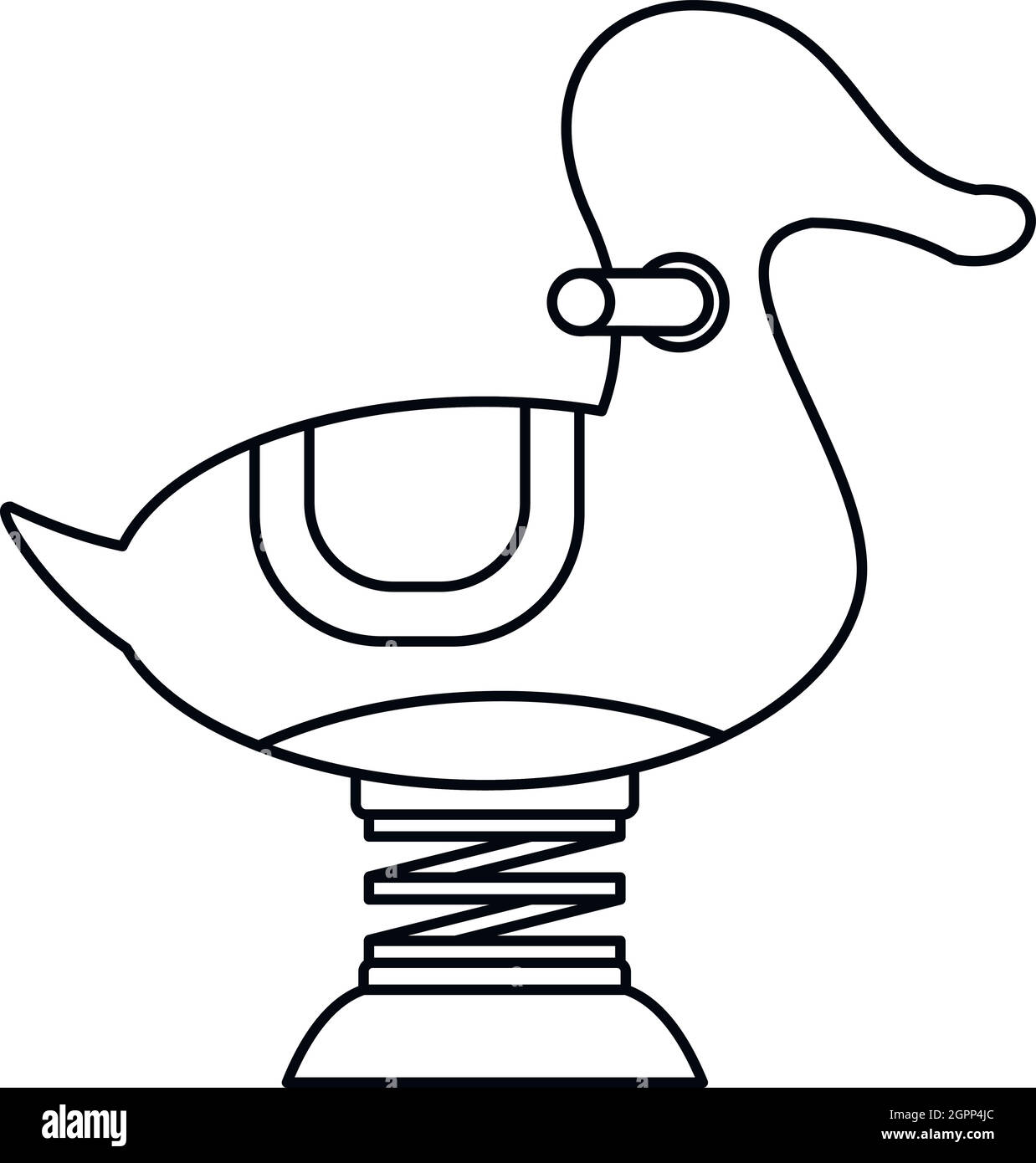 Spring see saw icon, outline style Stock Vector Image & Art - Alamy