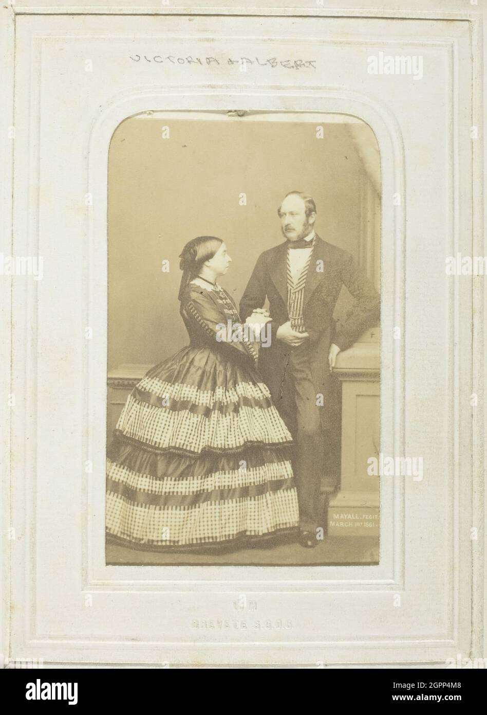 The Queen and Prince Consort, 1861. [Portrait of Queen Victoria and her ...