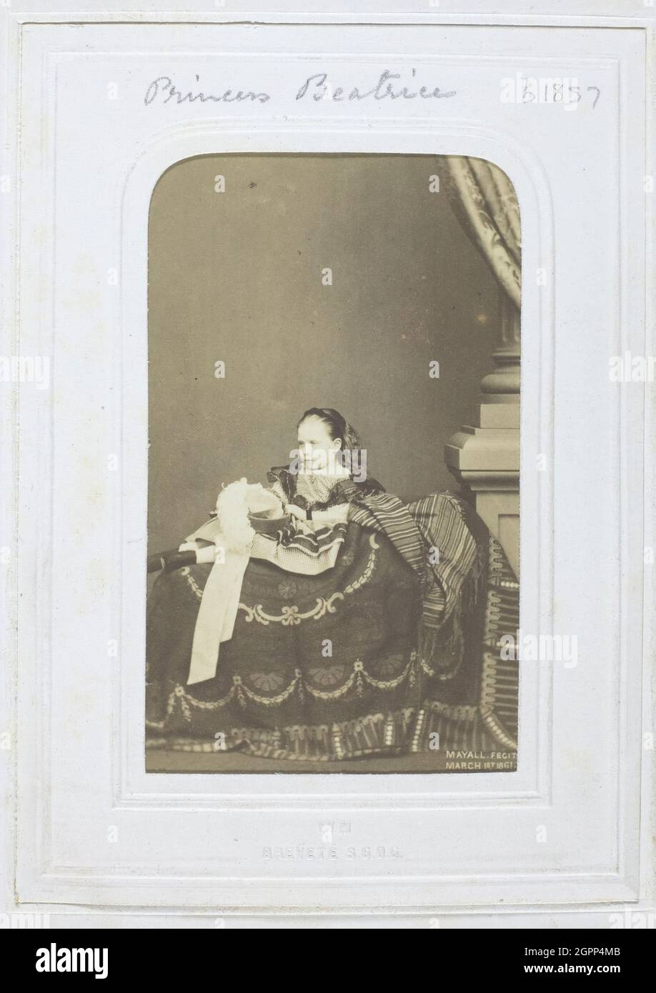 Princess Beatrice, 1861. [Portrait of Princess Beatrice, daughter of ...