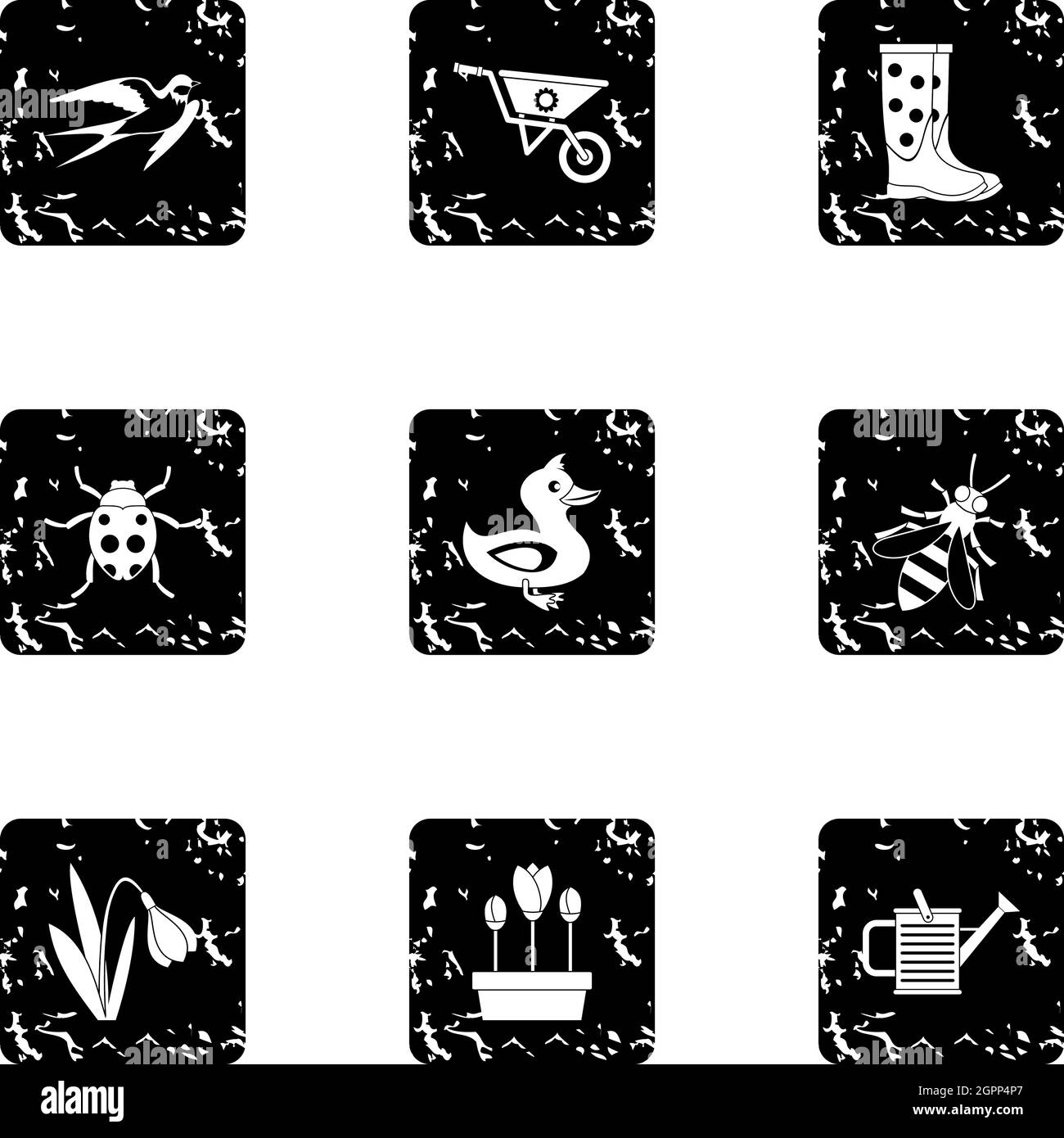 Set farming gardening vector Stock Vector Images - Alamy