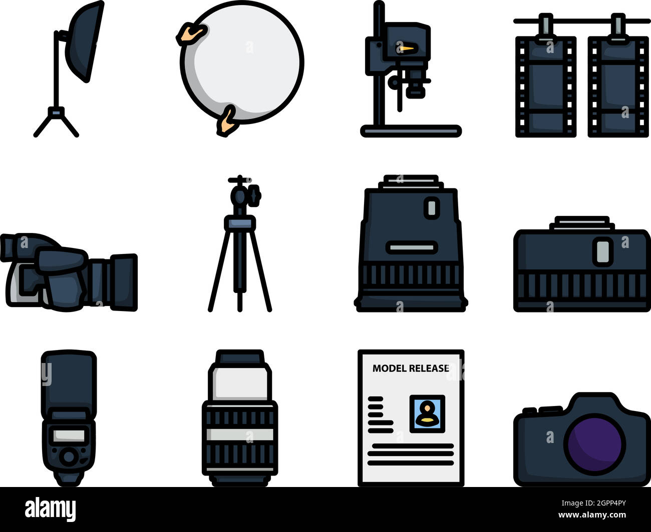 Photography Icon Set Stock Vector Image & Art - Alamy