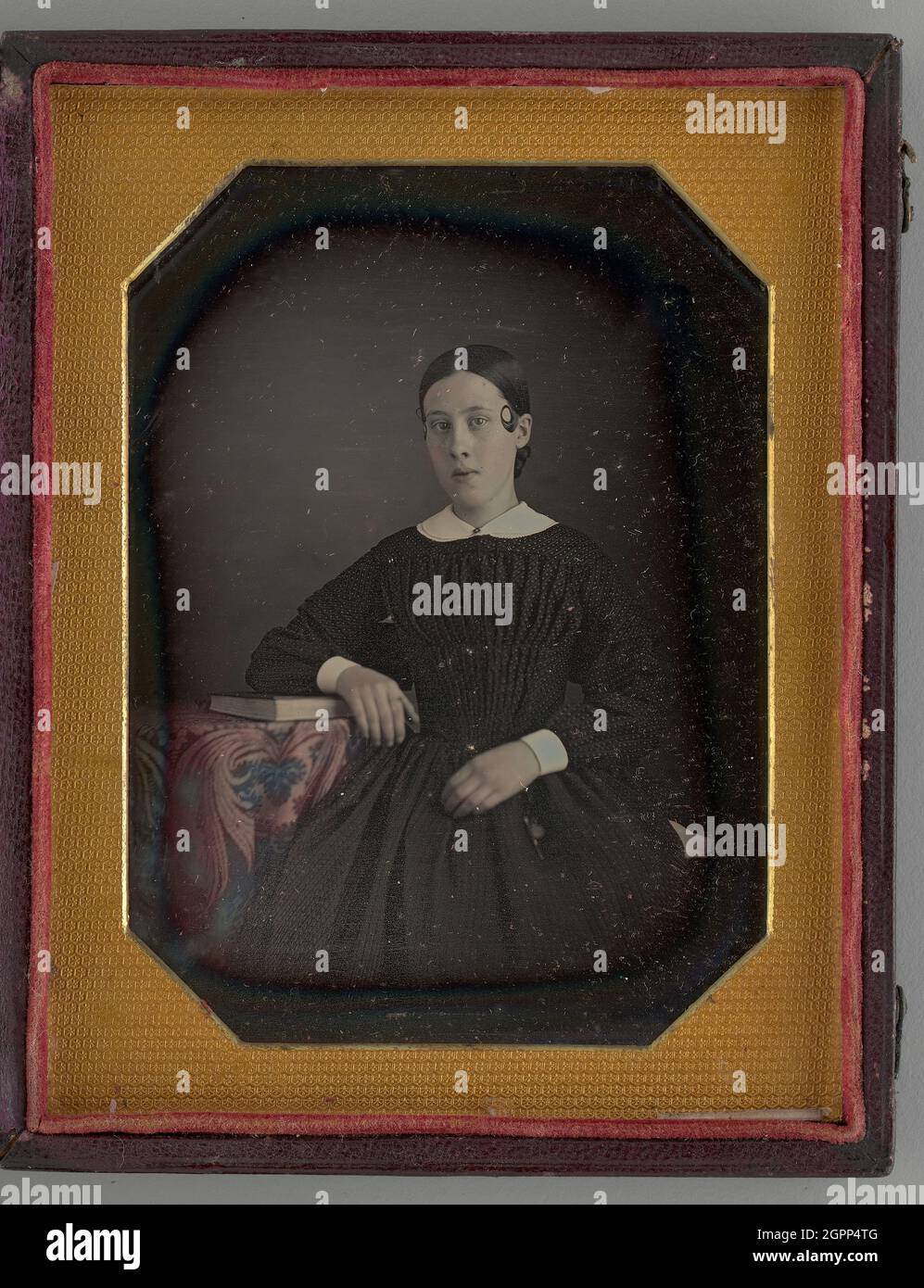 Untitled (Portrait of a Seated Woman), 1845. Daguerreotype Stock Photo ...