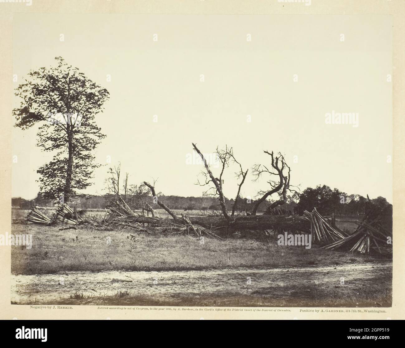 Extreme Line of Confederate Works, Cold Harbor, Virginia, April 1865 ...