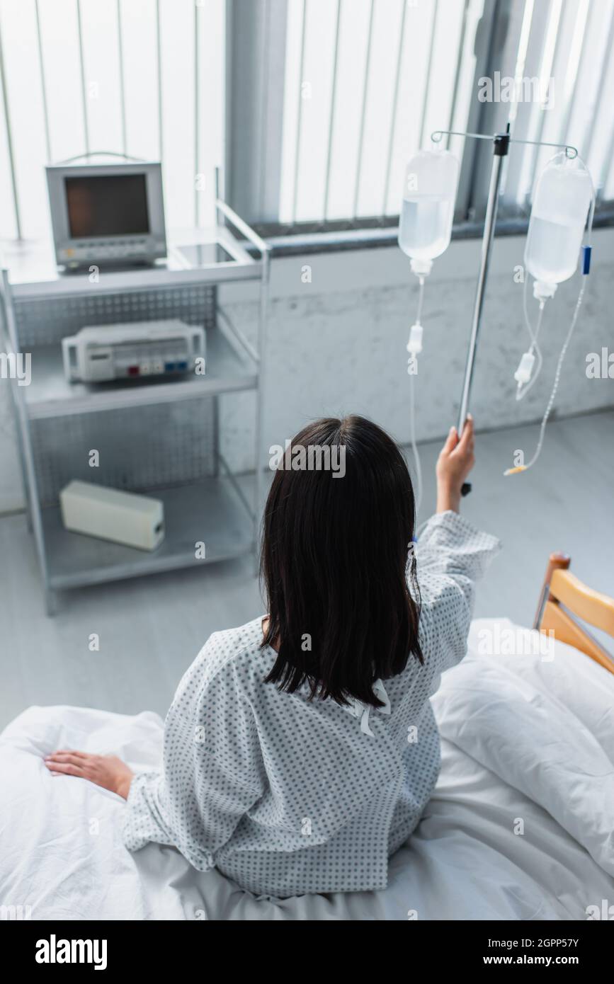 Hospital patient back view hi-res stock photography and images - Alamy