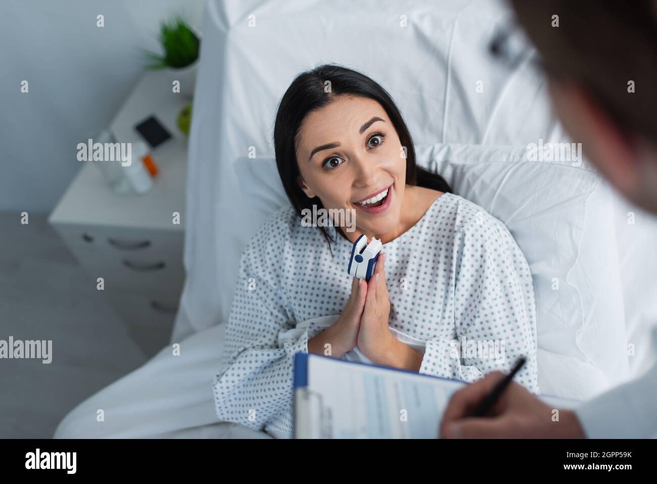 Man praying high angle view hi-res stock photography and images - Alamy