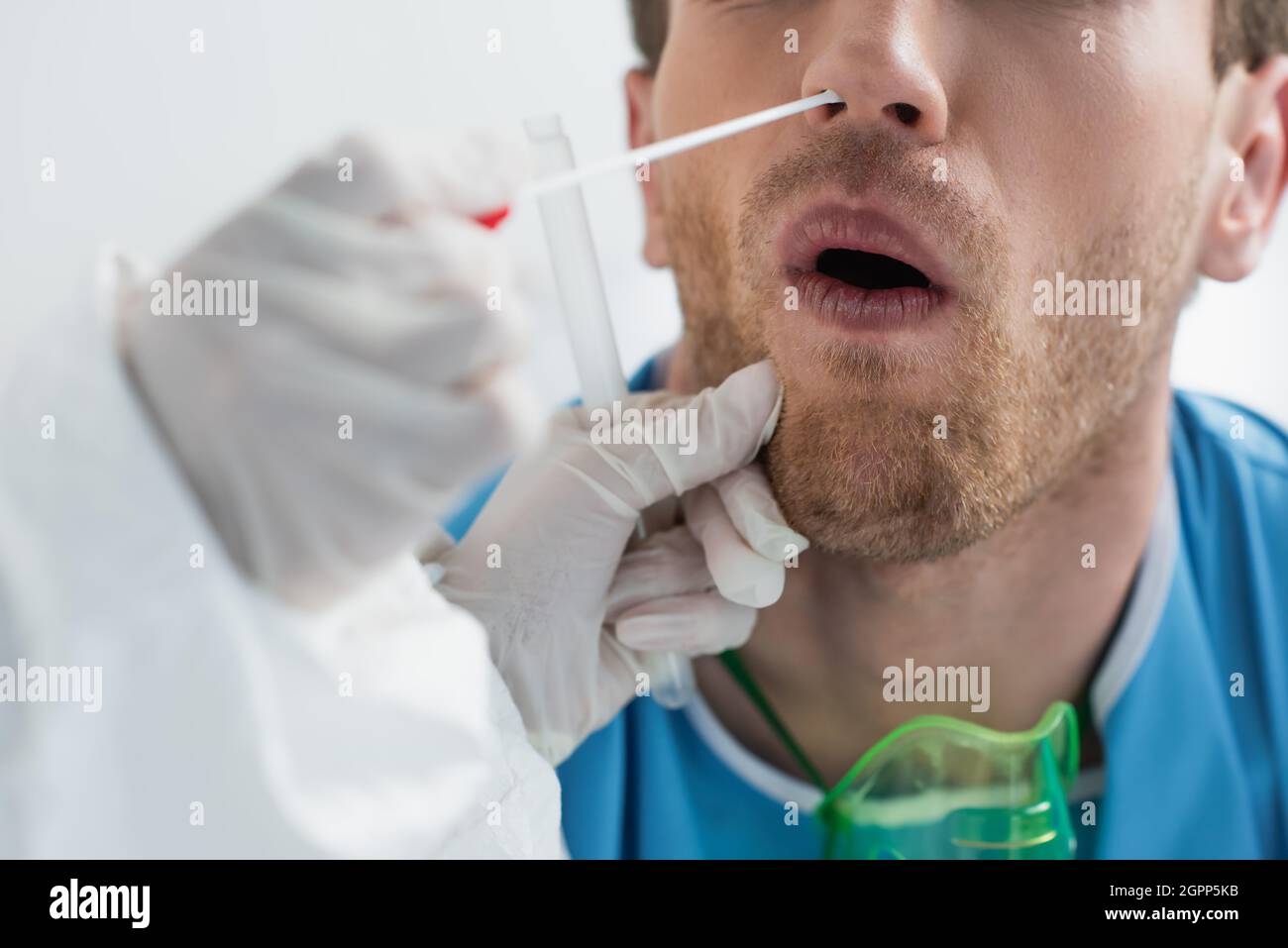 Healthcare nasal swab pcr hi-res stock photography and images - Alamy