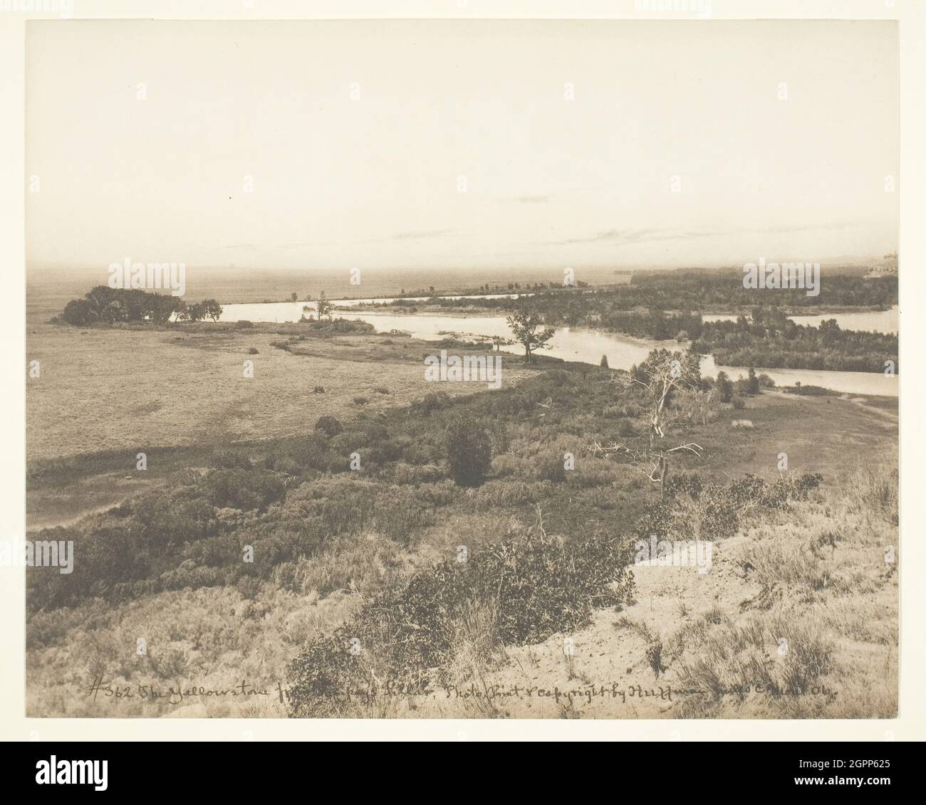 The Yellowstone from Pompey's Pillar, c. 1906. [View of the Yellowstone ...