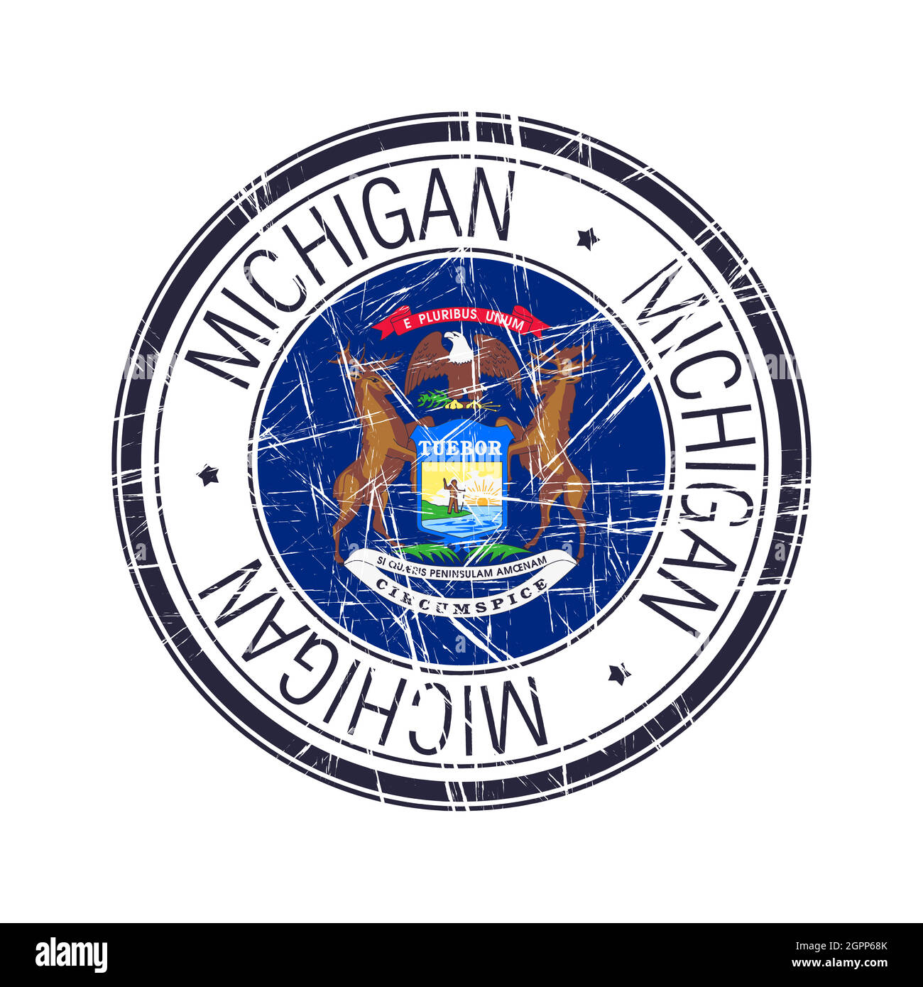 Michigan rubber stamp Stock Vector Image & Art - Alamy
