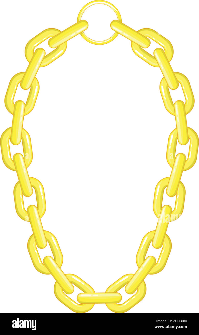 Golden chain necklace icon, cartoon style Stock Vector Image & Art - Alamy
