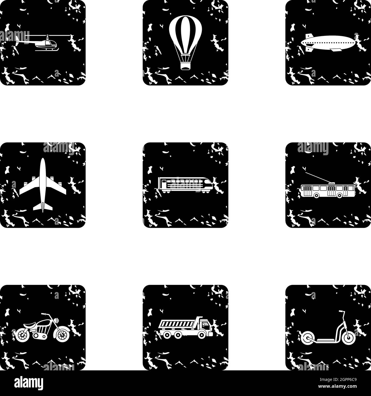 Motorcycle set icons vector Black and White Stock Photos & Images - Alamy