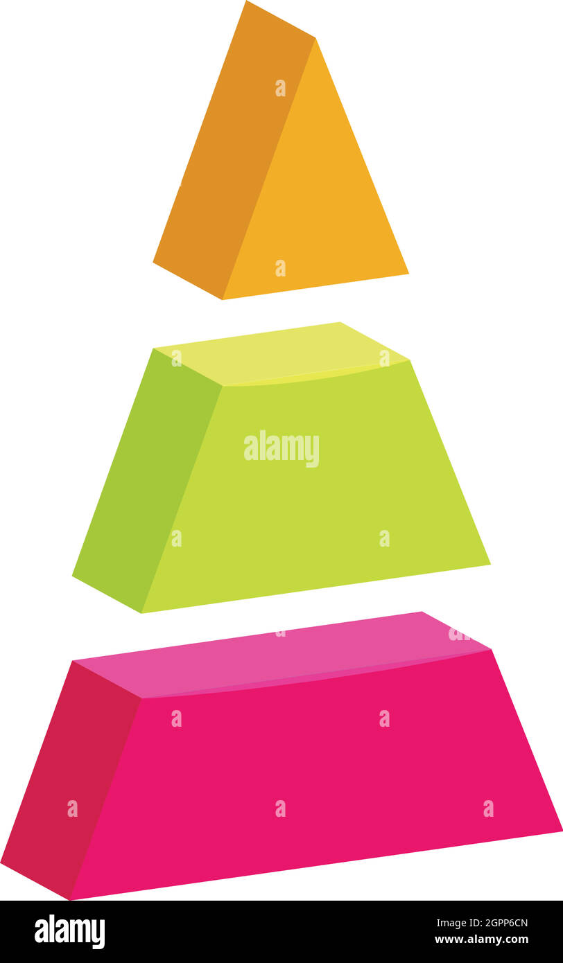 triangle divided icon, cartoon style Stock Vector Image & Art - Alamy