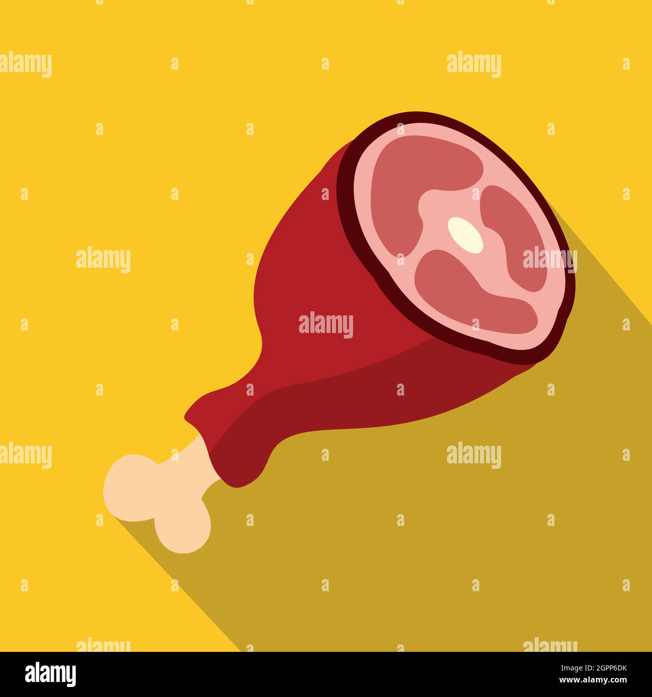 Roast pork knuckle icon, flat style Stock Vector Image & Art - Alamy