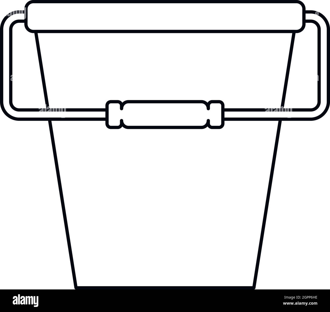Bucket icon, outline style Stock Vector Image & Art - Alamy