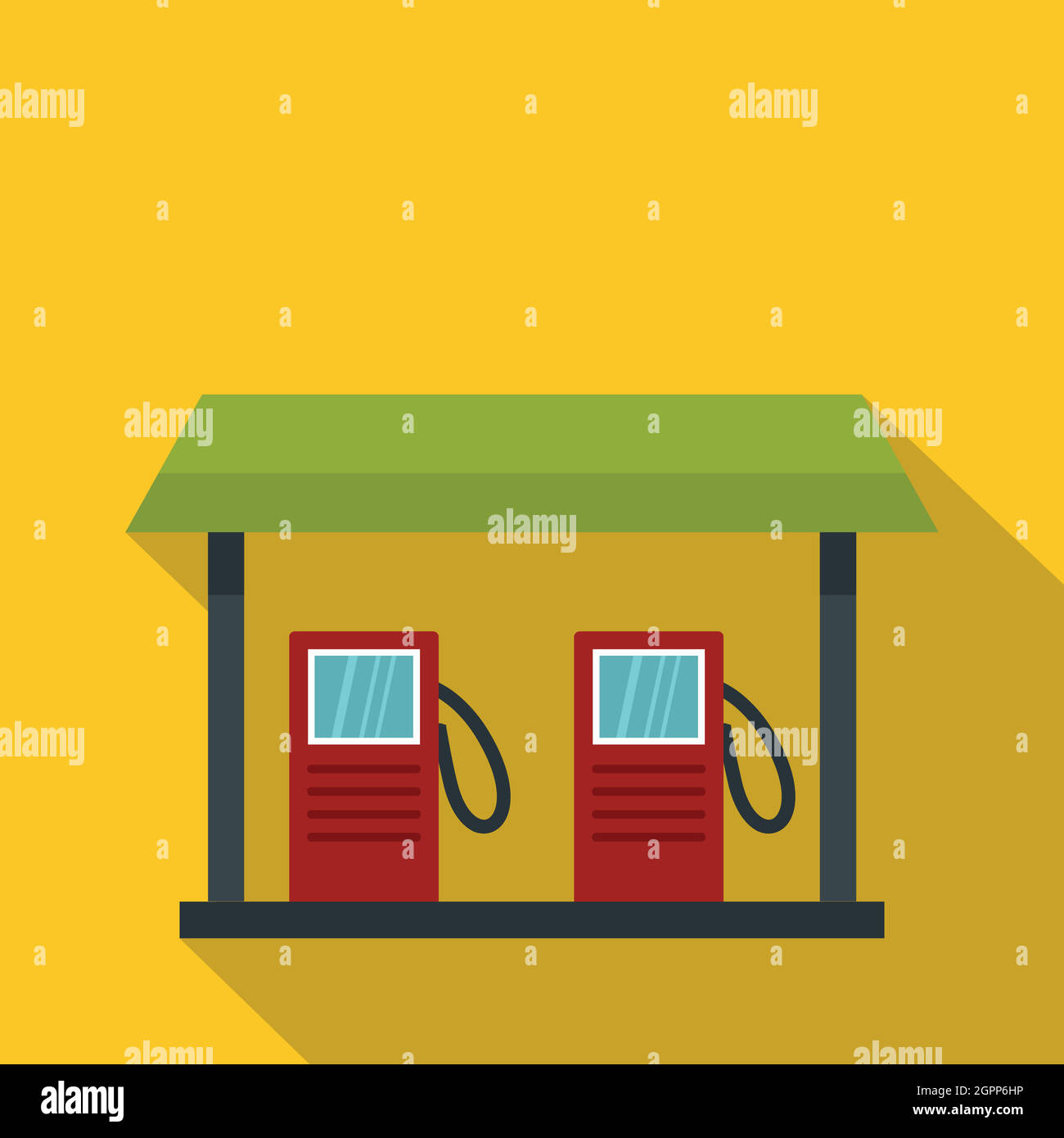 Gas station icon, flat style Stock Vector Image & Art - Alamy