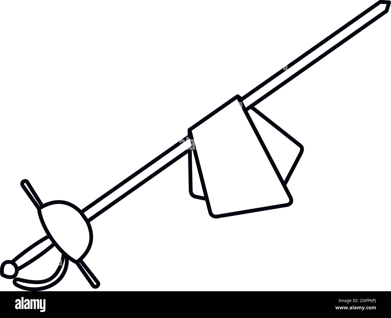 Saber icon, outline style Stock Vector Image & Art - Alamy