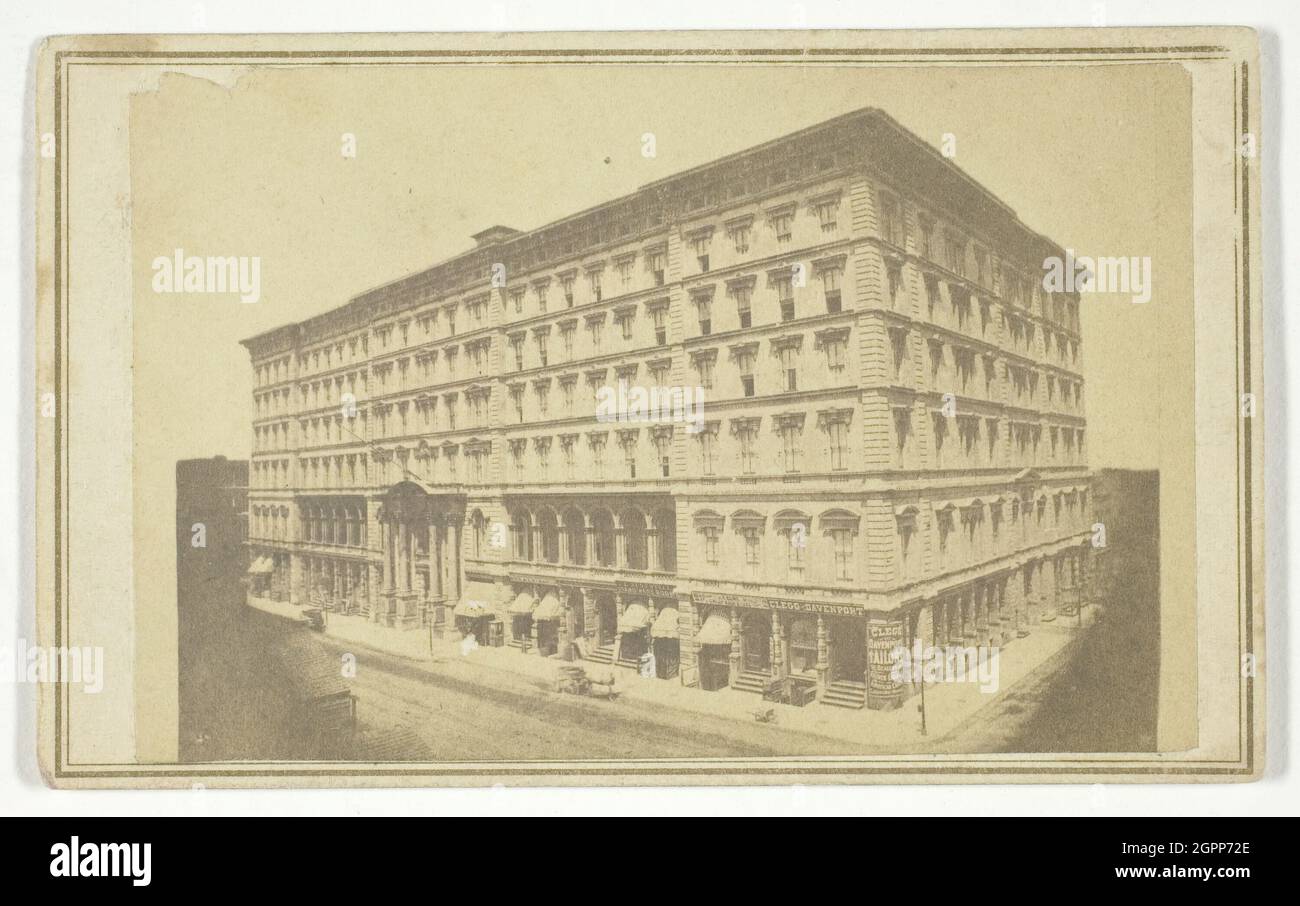 Untitled [Victorian building with shops on the ground floor], c. 1865 ...