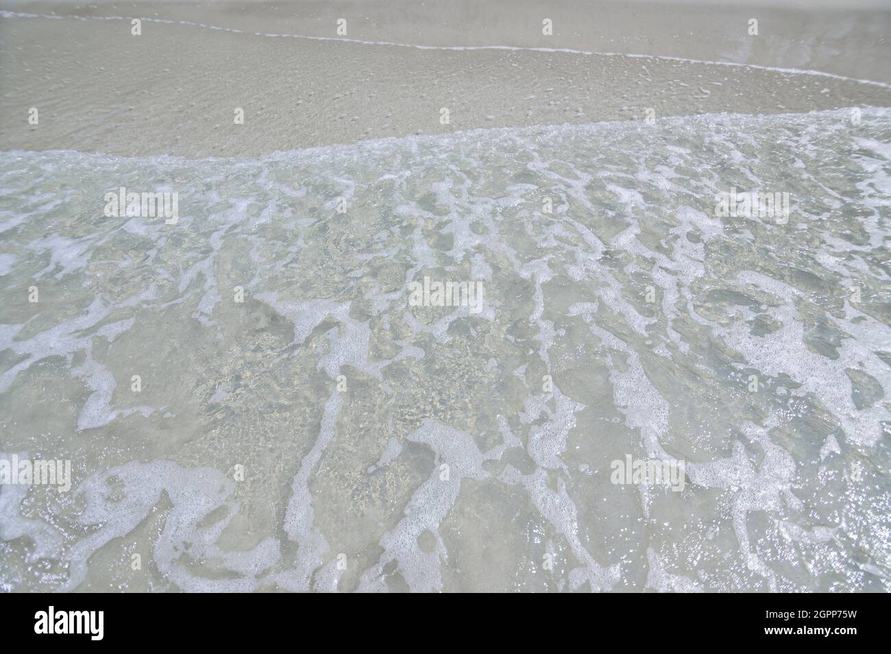 Water and sand waves at the seashore Stock Photo - Alamy