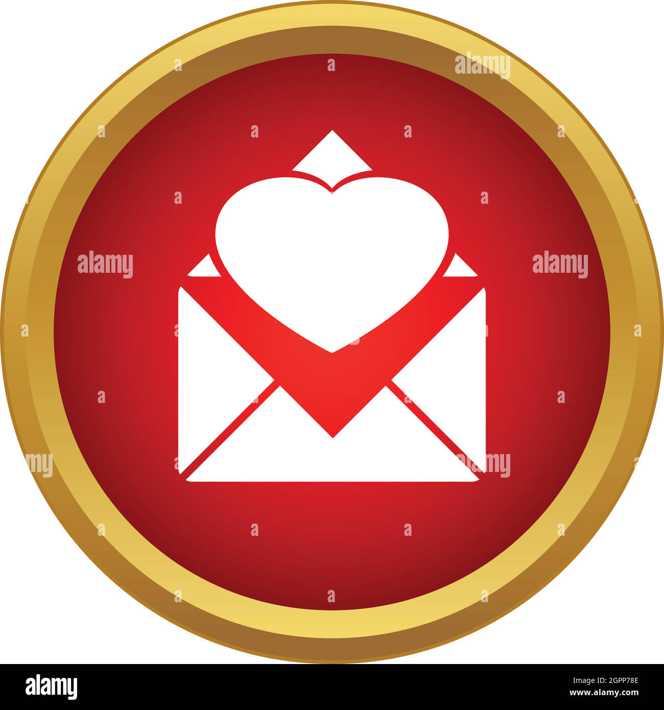 Envelope with heart icon, simple style Stock Vector Image & Art - Alamy