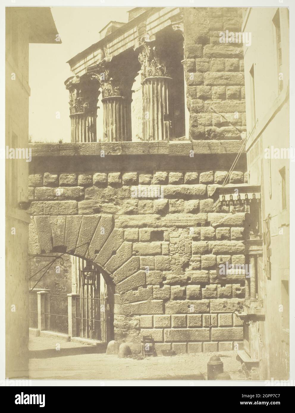 Untitled (Roman wall with gate), c. 1857. Albumen print, from ...