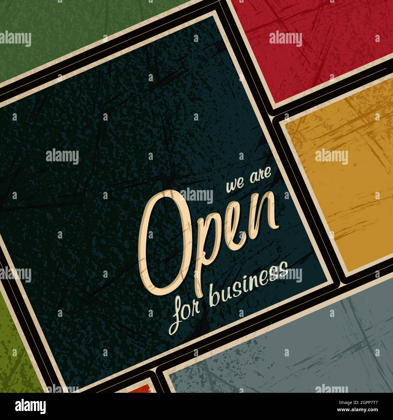 Retro open sign Stock Vector Image & Art - Alamy