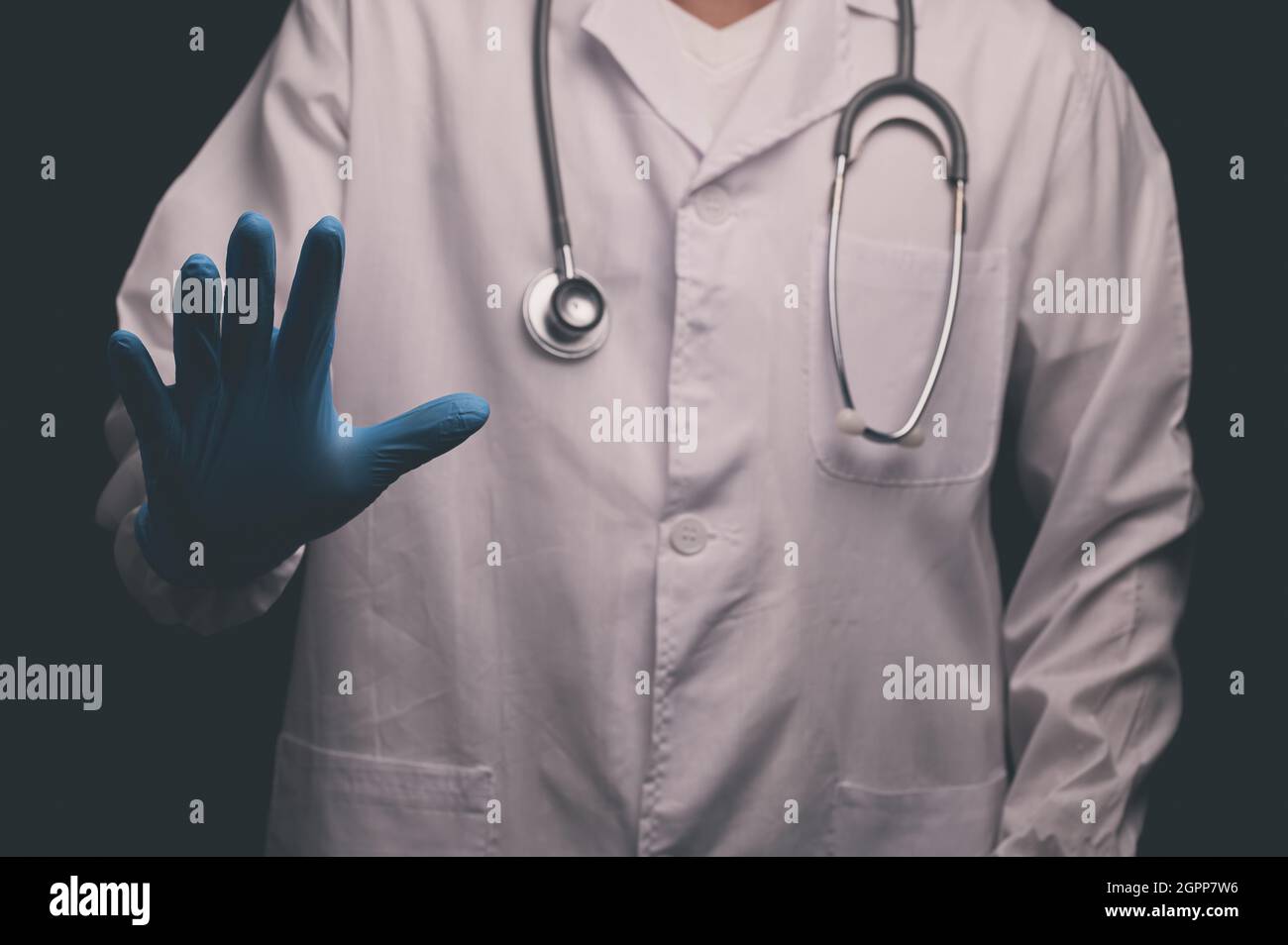 Medical doctor man finger gestures hi-res stock photography and images ...