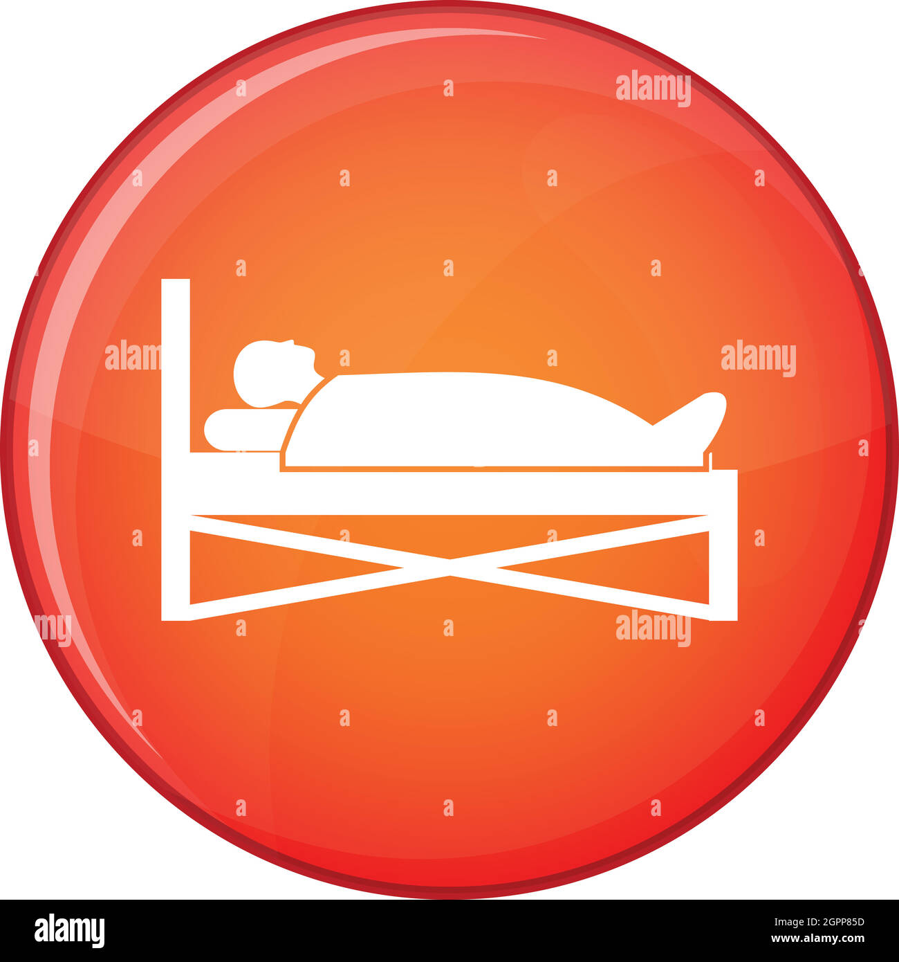 Patient in bed in hospital icon, flat style Stock Vector Image & Art ...