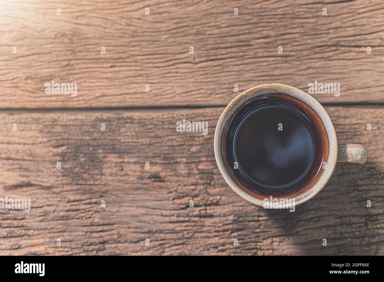 The coffee mug is on the table. The concept of drinking coffee Stock ...