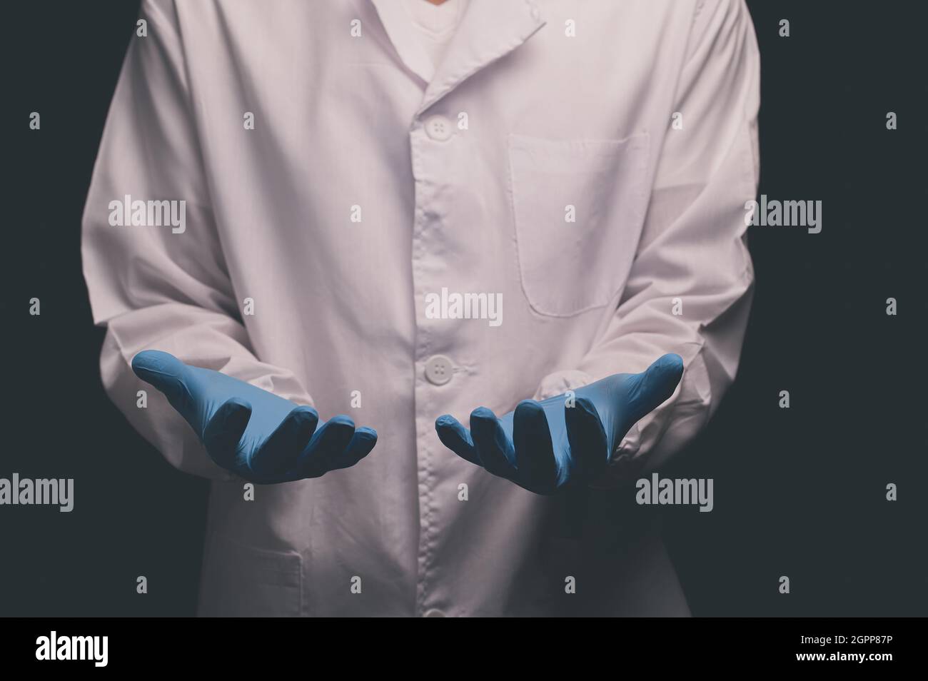 Medical doctor man finger gestures hi-res stock photography and images ...