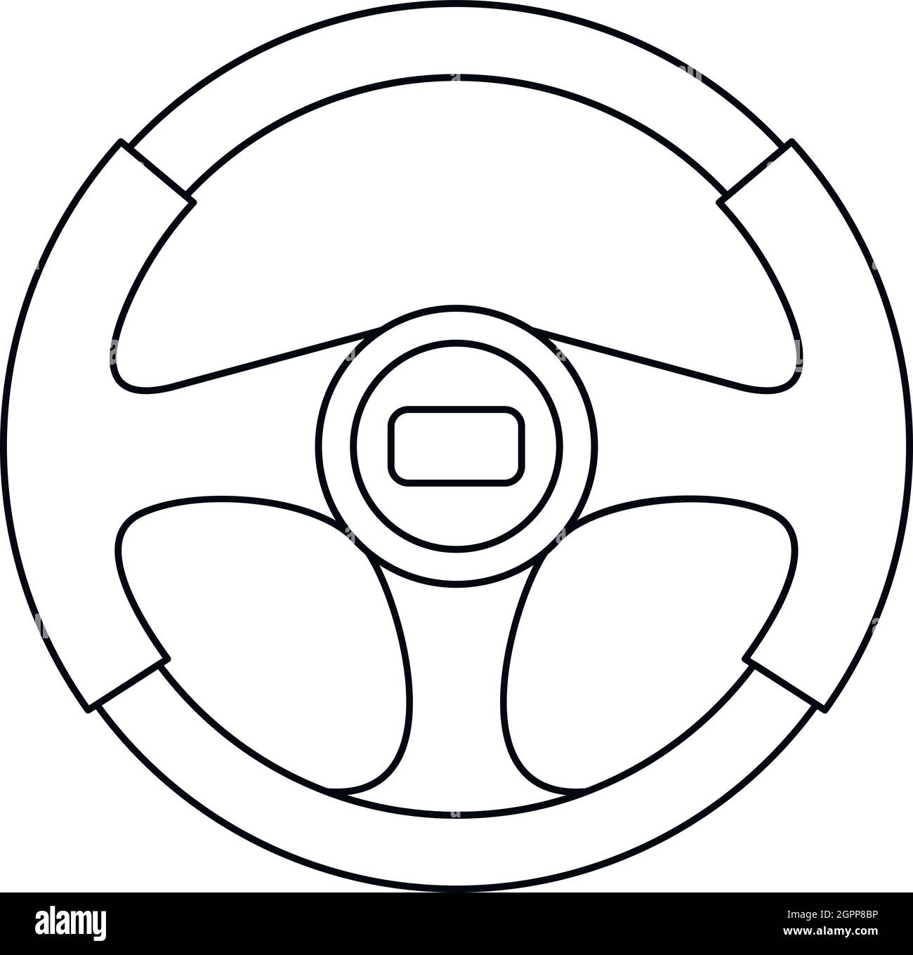 Steering wheel icon, outline style Stock Vector Image & Art - Alamy