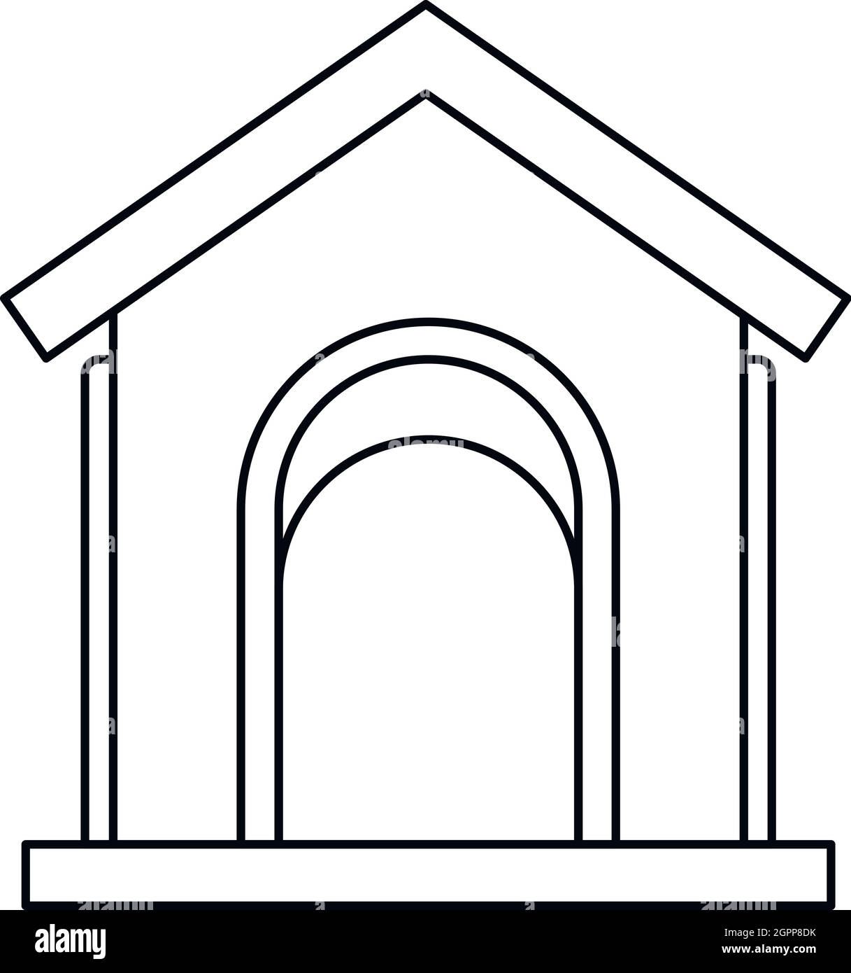 Toy house at playground icon, outline style Stock Vector Image & Art ...