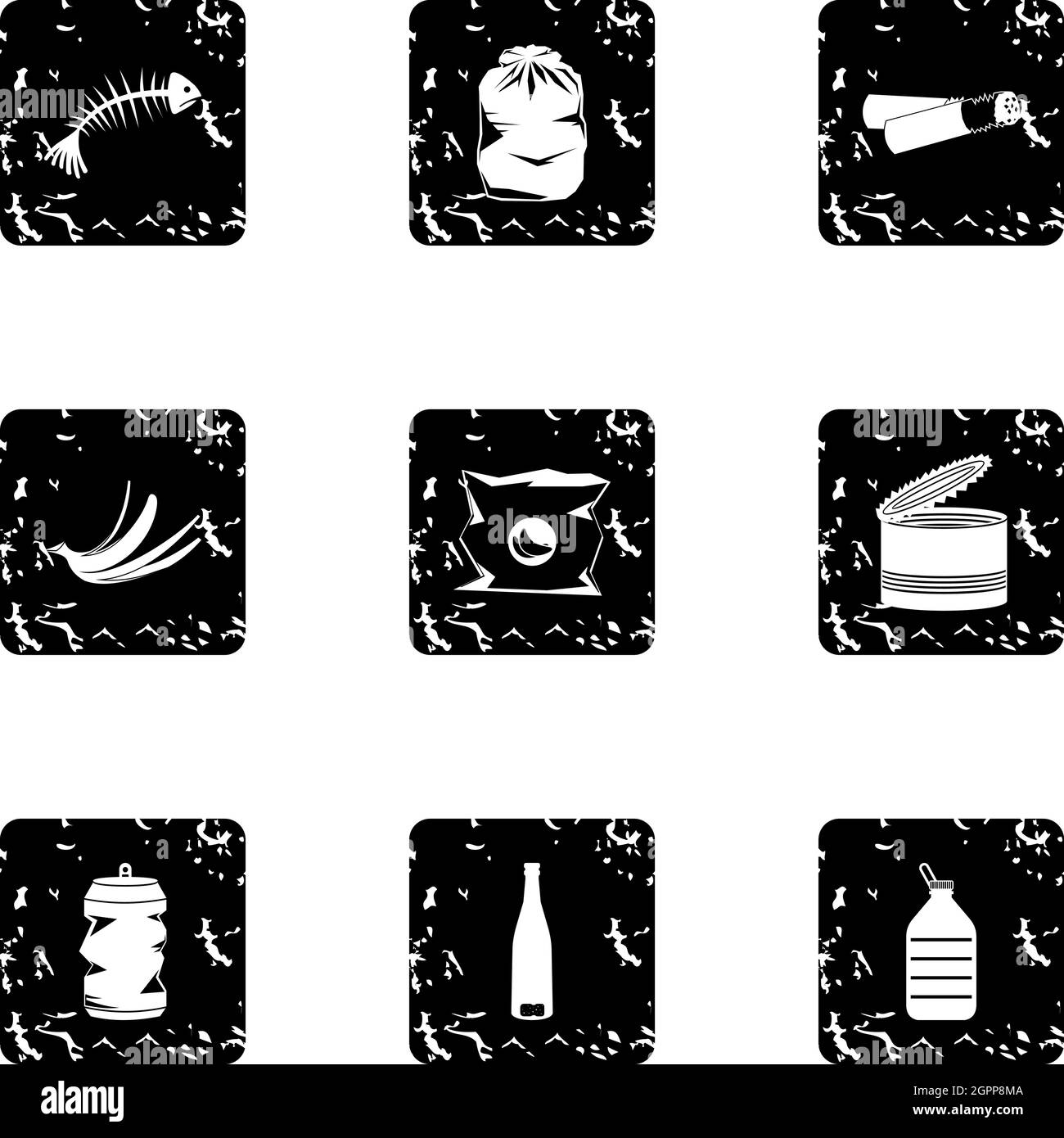 Black garbage Stock Vector Images - Alamy