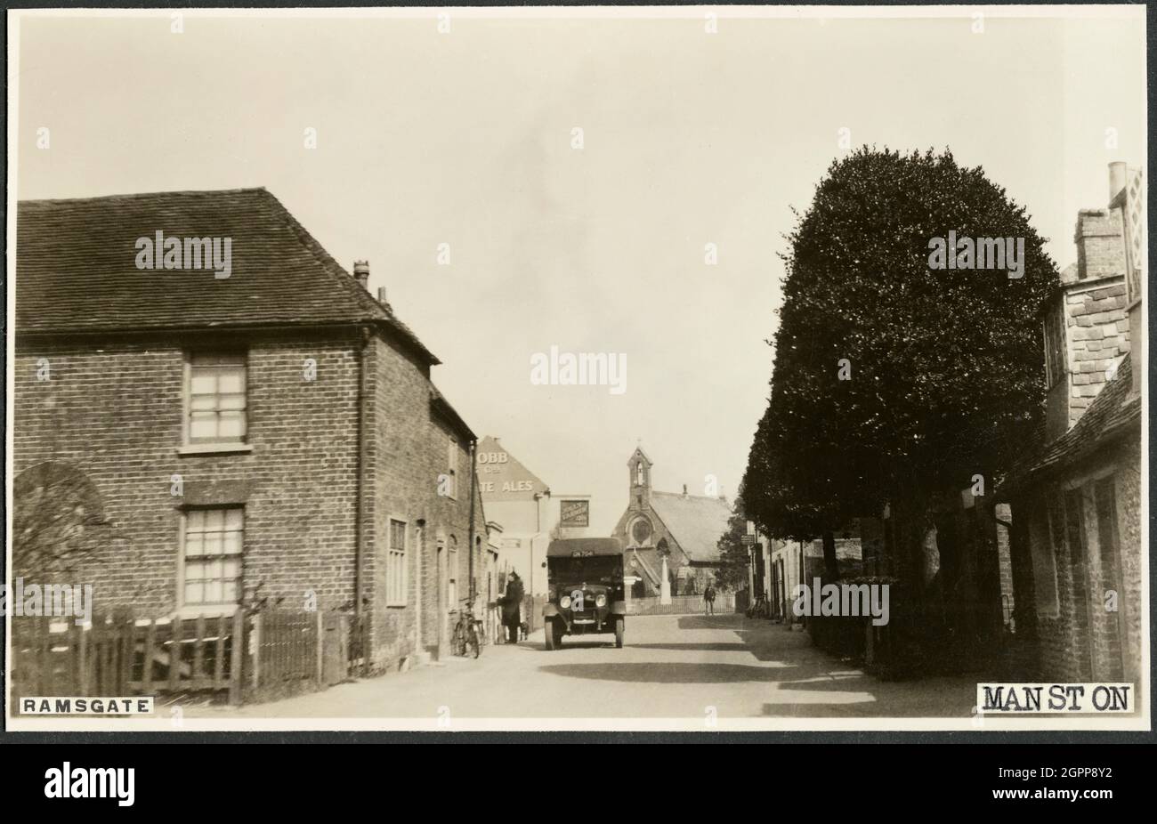Manston War Memorial, High Street, Manston, Thanet, Kent, c1945-c1965 ...