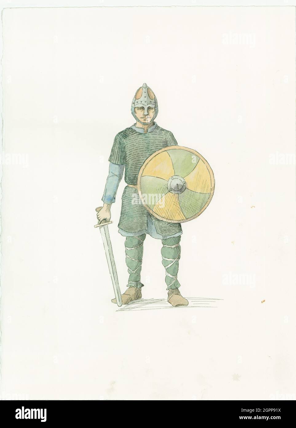 Anglo saxon warrior drawing hi-res stock photography and images - Alamy