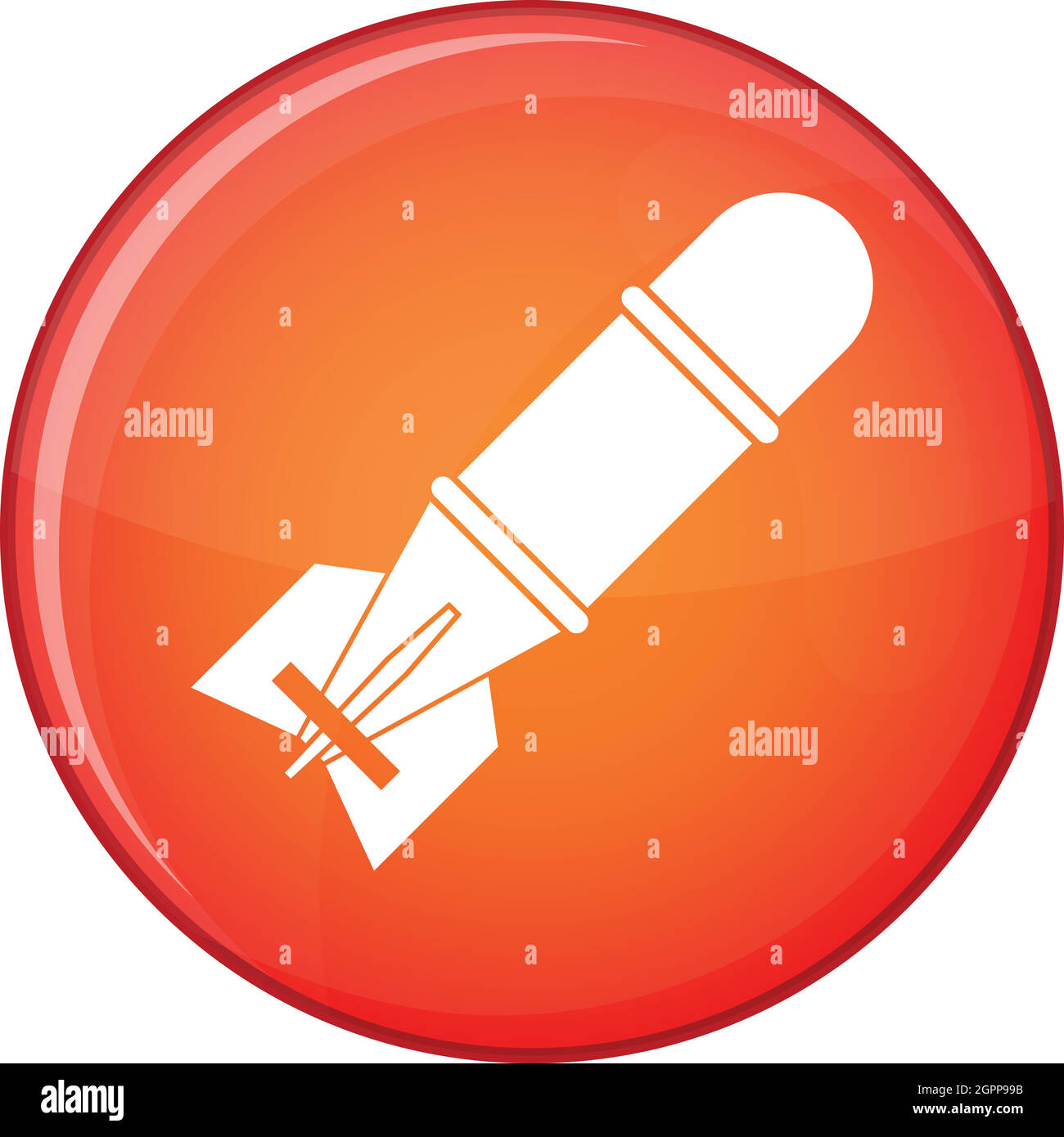 Missile rocket icon flat style Stock Vector Images - Alamy