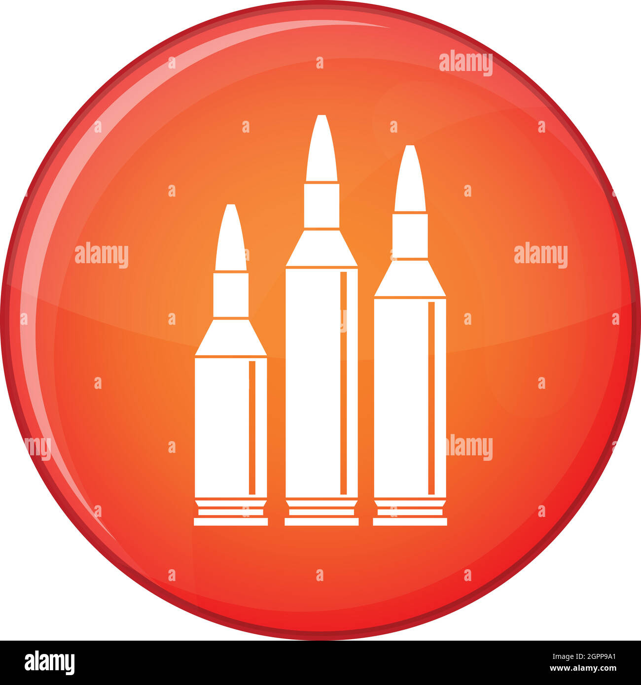 Bullet ammunition icon, flat style Stock Vector Image & Art - Alamy