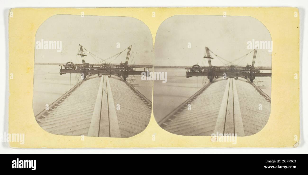 Victoria Bridge, November 1, 1859. [Tubular bridge in Montreal, Quebec ...