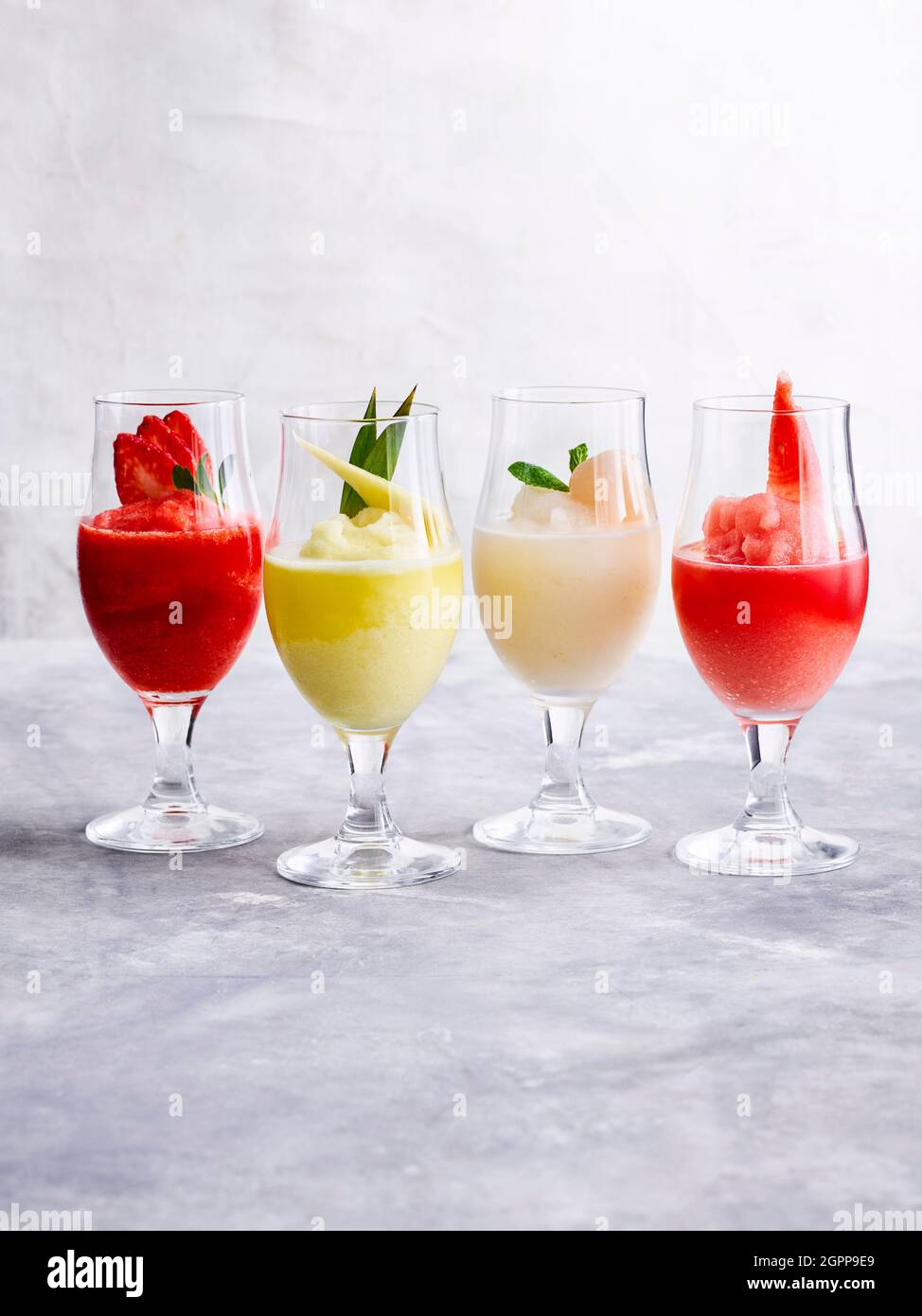 Variety of colored drinks Stock Photo - Alamy