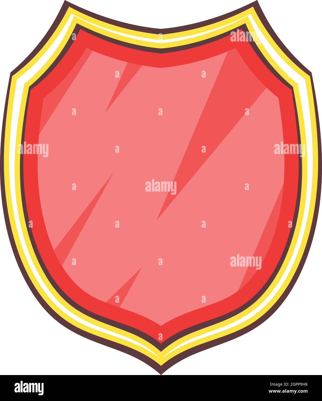 Blank safety protection shield icon, cartoon style Stock Vector Image ...