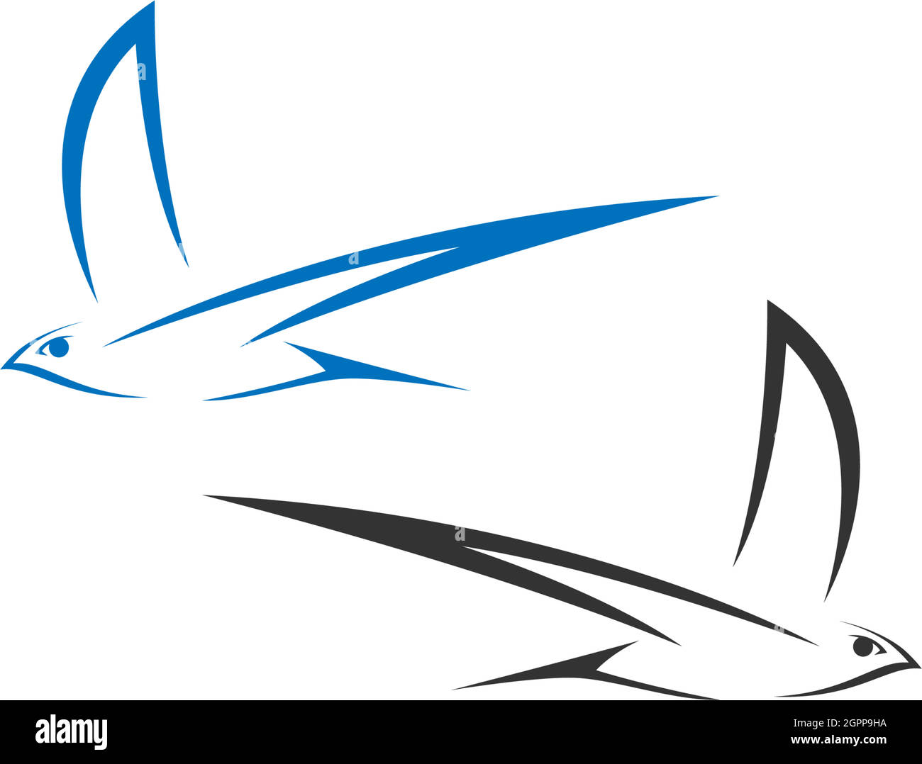 Simple Design of Swift Bird logo icon template vector illustration ...
