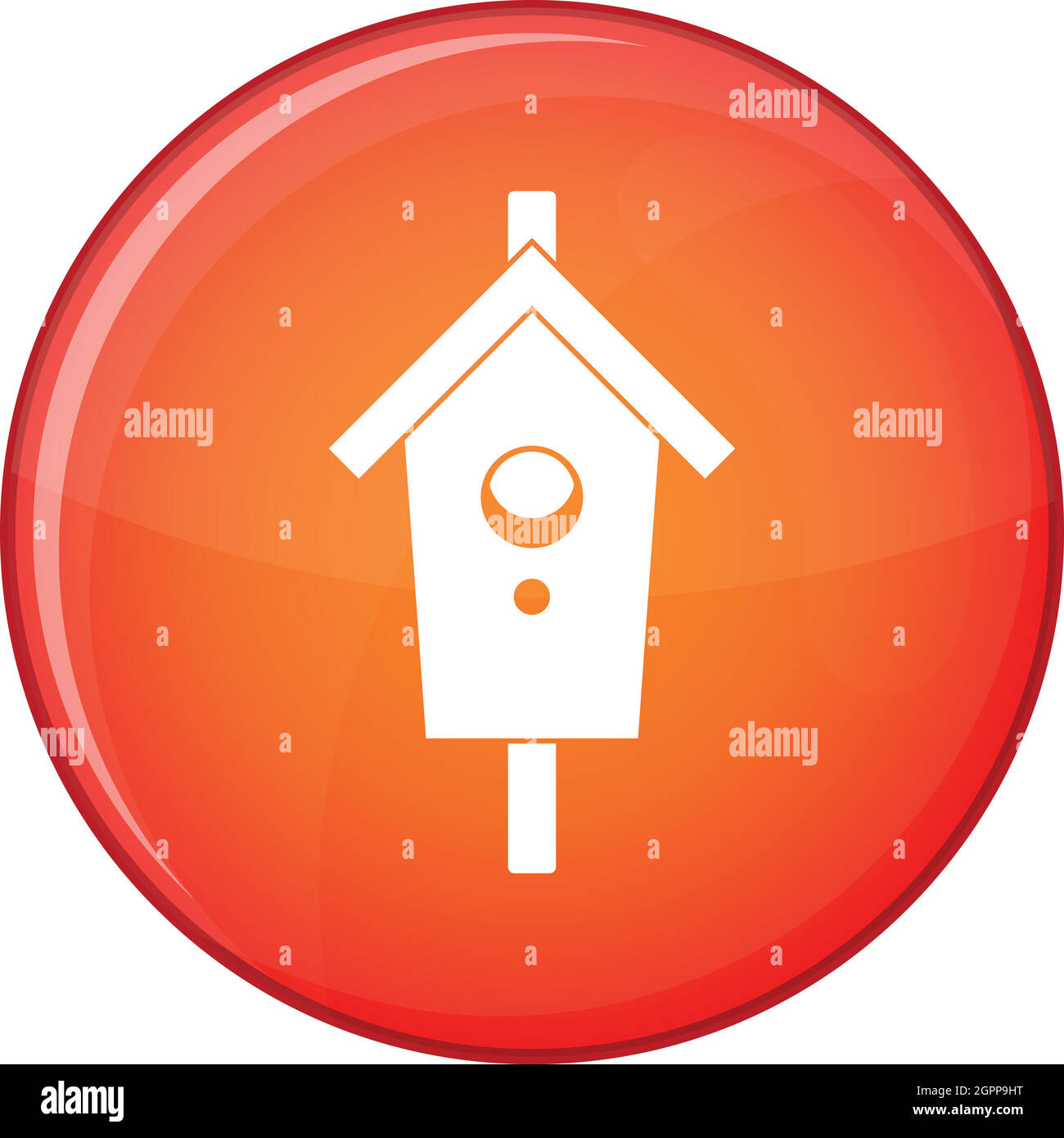 Bird house icon flat Stock Vector Images - Alamy