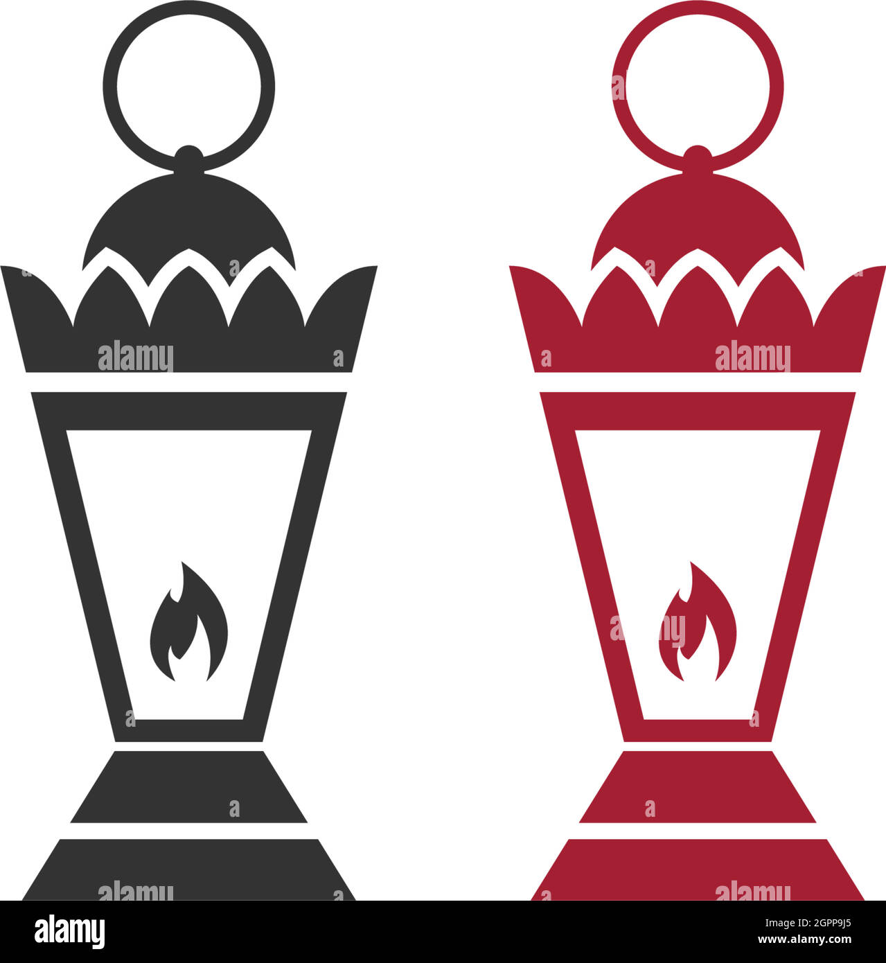 Simple lantern icon logo design vector template illustration Stock ...