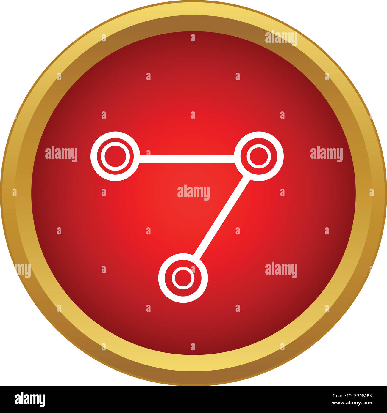 Three connection points icon in simple style Stock Vector Image & Art ...