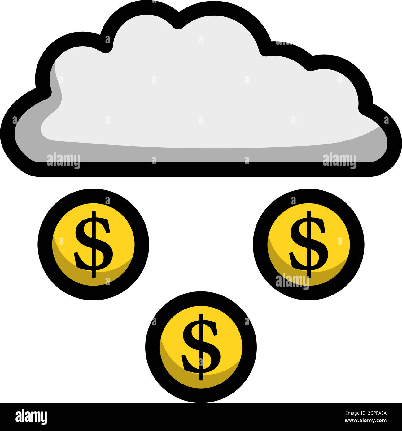 Isolated bill coins icon Stock Vector Images - Alamy