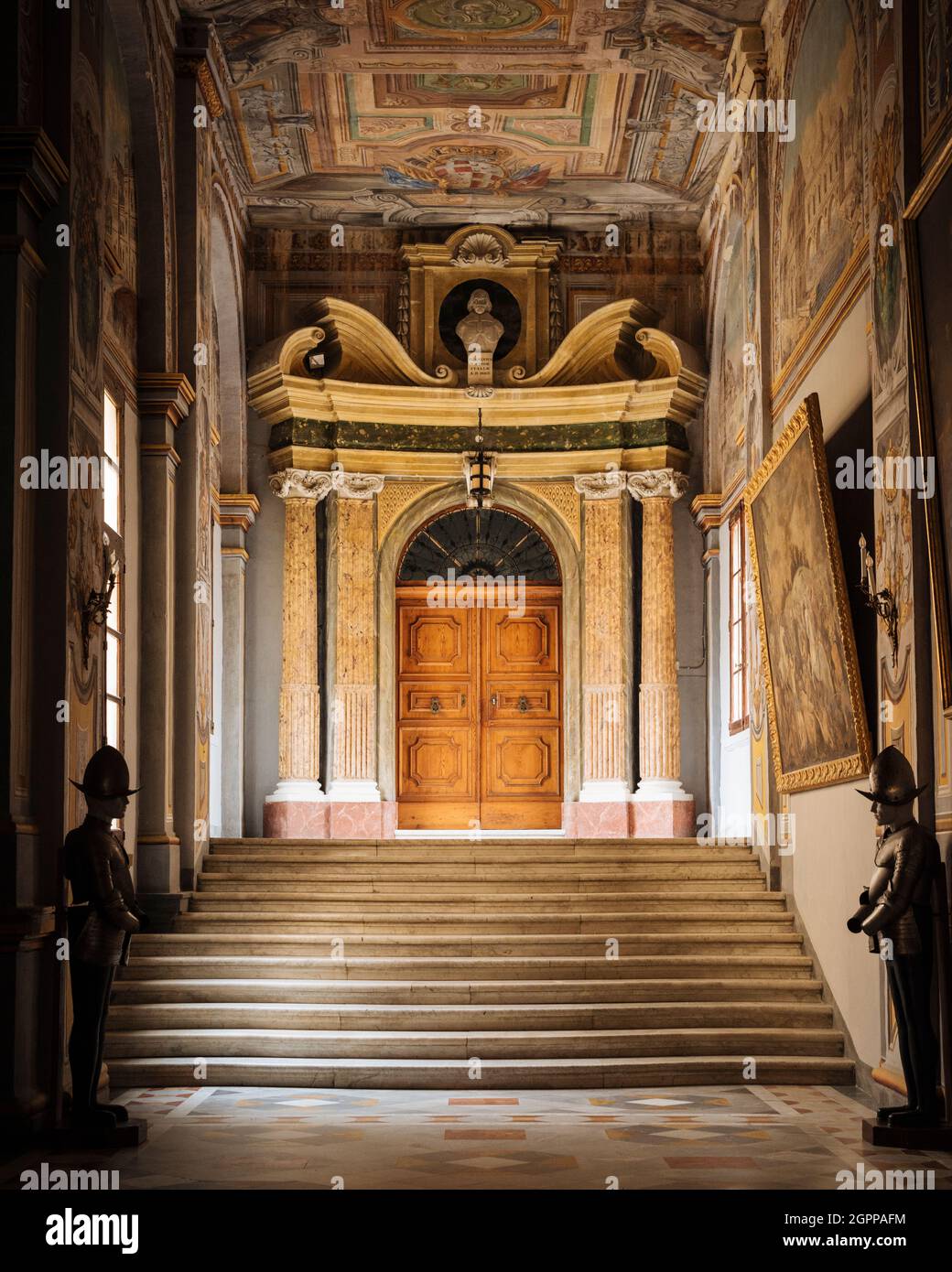 Malta, Valletta, Interior of Grandmasters Palace State Apartments Stock ...